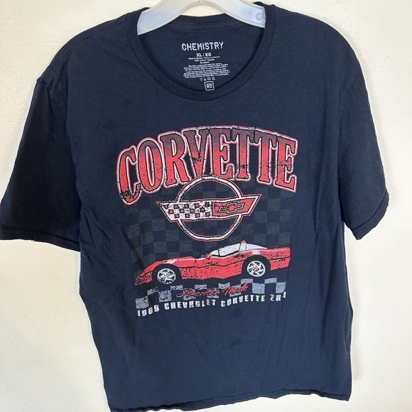 Corvette | Shirts | Corvette Classic Cars Mens Black T Shirt Size Xl ...